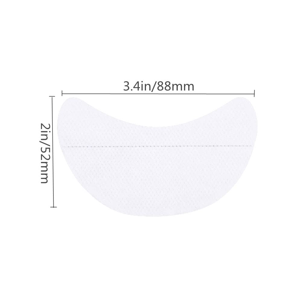 VOWAVO Eyeshadow Shields, 100PCS Eyeliner Stencils Makeup Tape Lash Tape for Eyelash Extensions, Perming, Tinting, Lip Makeup - Lint Free Eyeshadow Tape, White, 3.3‘’×1.9''
