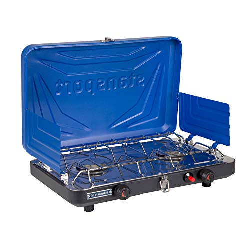 Stansport 2-Burner Propane Stove with Drip Pan & Piezo Igniter (203-100-50)