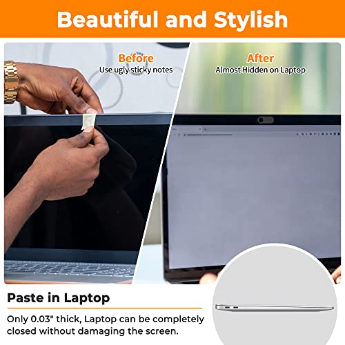 Trobing Laptop Camera Cover Slide [6 Pack], Ultra Thin Webcam Cover for Laptop, Computer, MacBook, Tablet, iPhone 8/7/6 Plus, Protect Your Privacy and Security [Black]