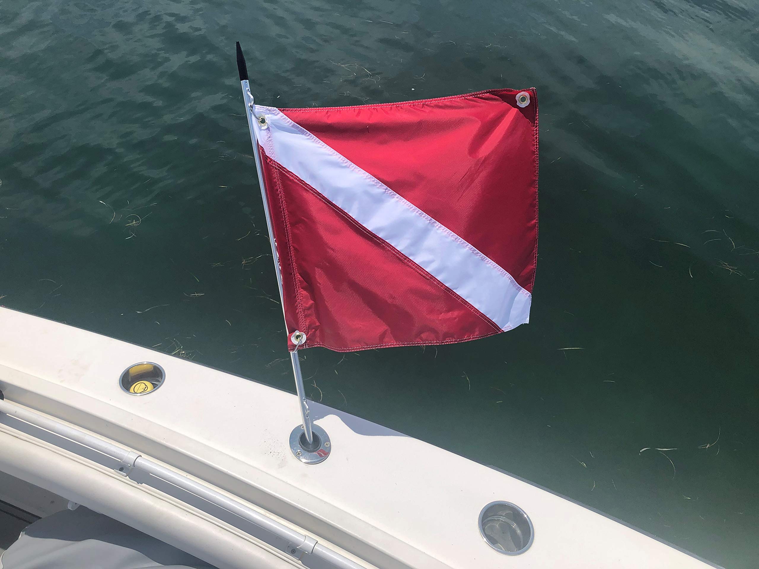 Tigress XD Flag Pole Holds Sandbar or Dive Flags, Durable Easy to Store Rod Holder Flag Pole with Gimbal Butt Makes Flying in Any Rod Holder a Breeze