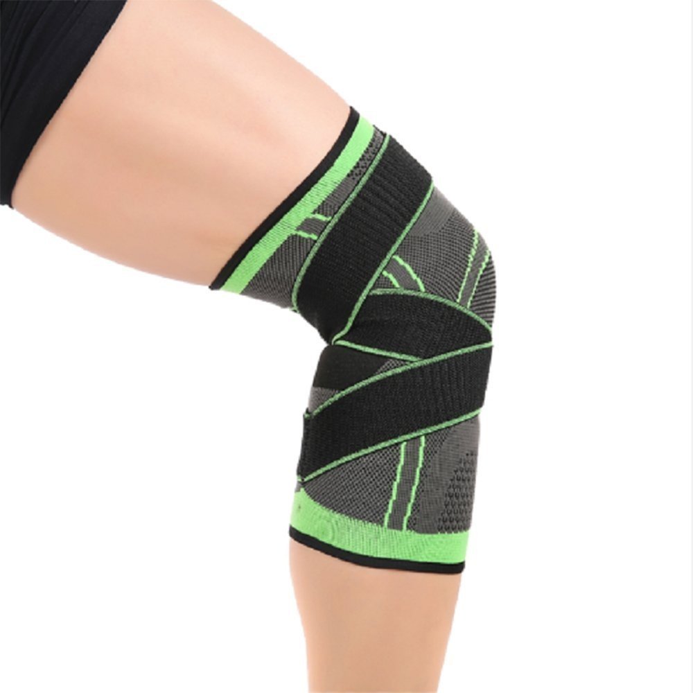 YJM Best Knee Brace for Meniscus Tear, 3D Weaving Knee Brace Breathable Sleeve Support for Running Jogging Sports