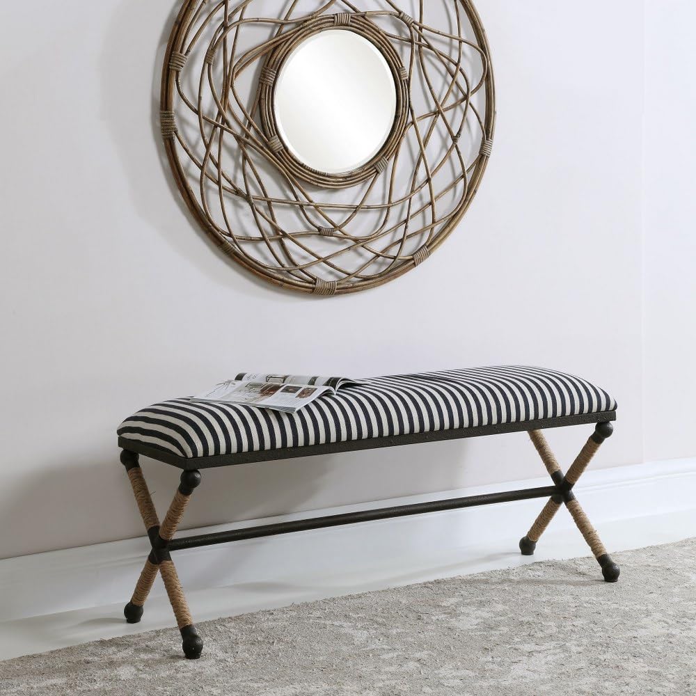 Uttermost Braddock - 47.5 inch Striped Bench