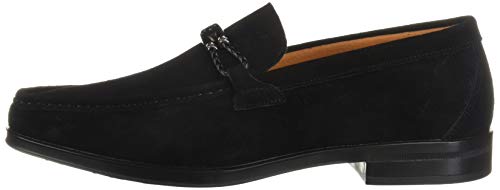 Stacy Adams Men's Neville Moc-Toe Slip-On Penny Loafer, Black Suede, 10 M US