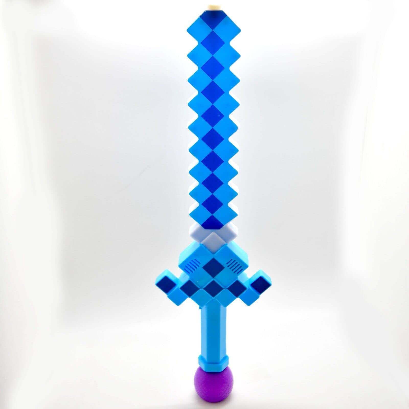 Winston Trading 2 Pack - Light Up Pixel Bubble Swords Bazooka Bubbles Gun Machine Wand Kids Toy (Random Colors)
