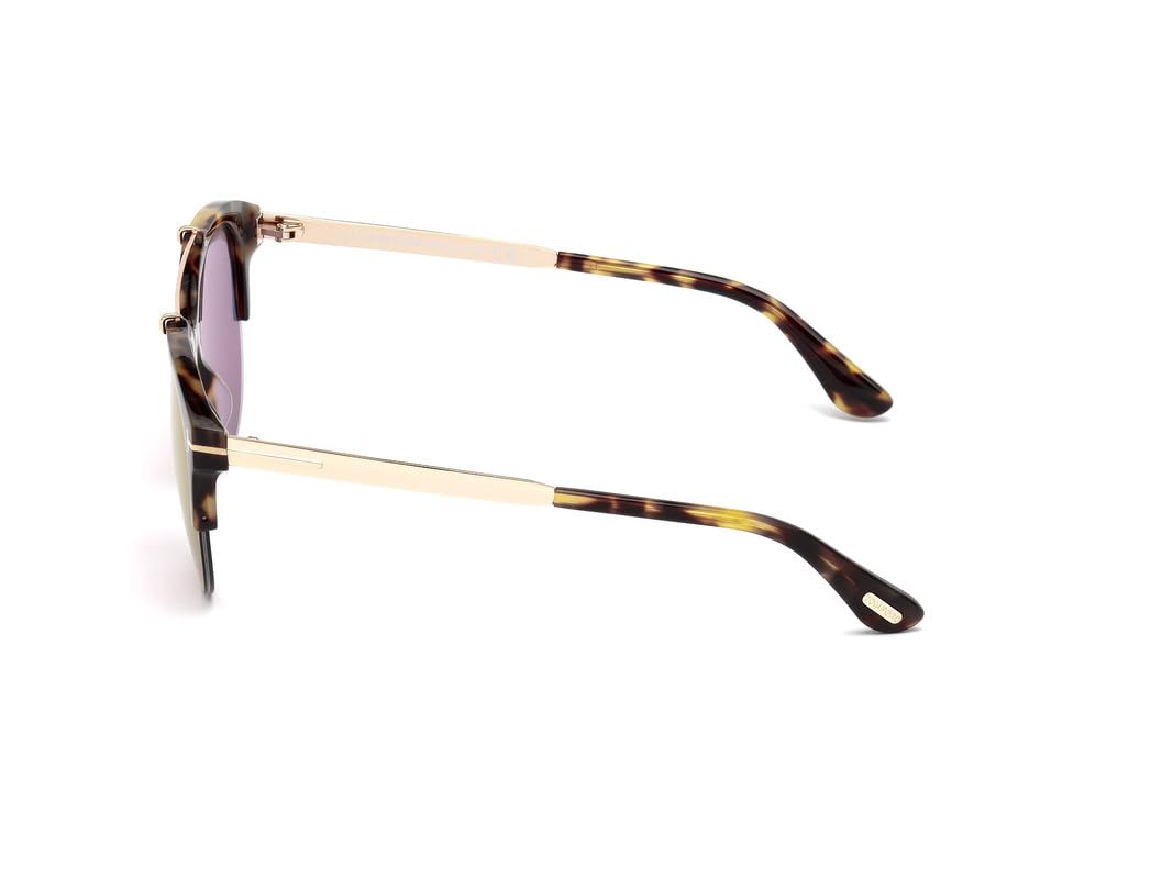 Tom Ford Oval Sunglasses TF517 Adrenne 56Z Tortoise/Gold 55mm FT0517