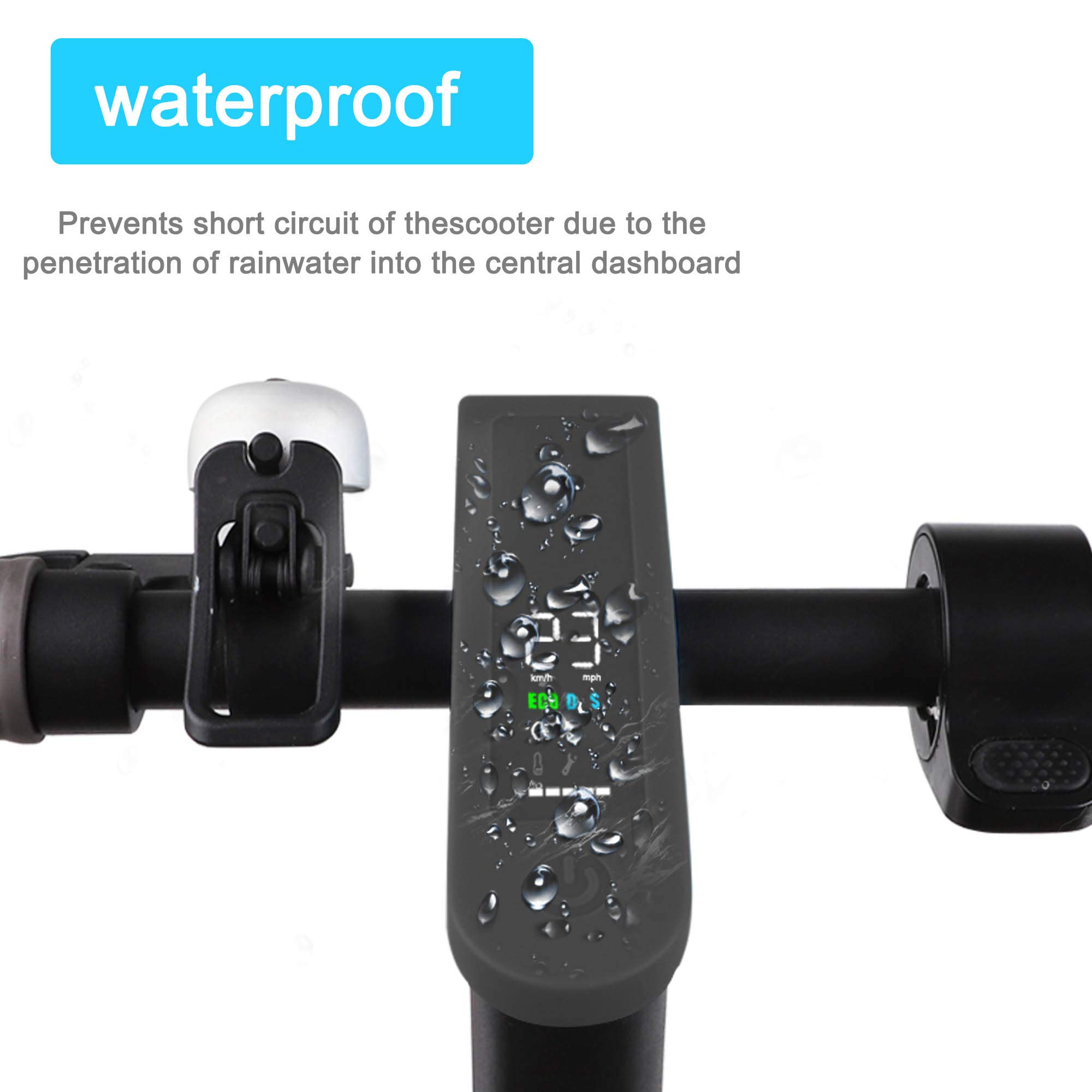 TOMALL Waterproof Silicone Protective Cover Case Central Control Panel Dust Proof Protective Shell Dashboard Cover Protective Blue Compatible for M365/M365 Pro Electric Scooter