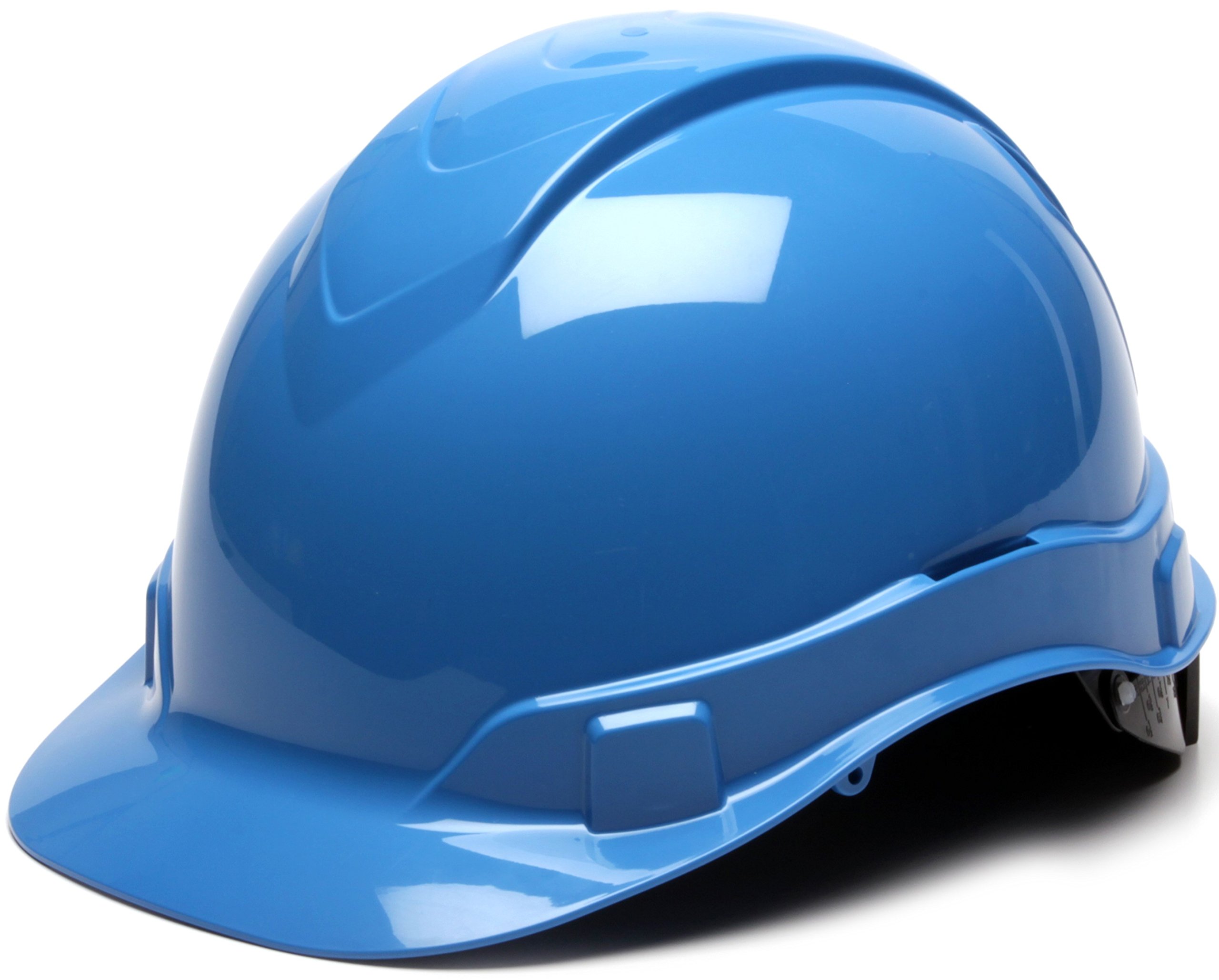 Pyramex Safety Ridgeline Hard Hat 4pt w/ Glide Lock, Light Blue, HP44162