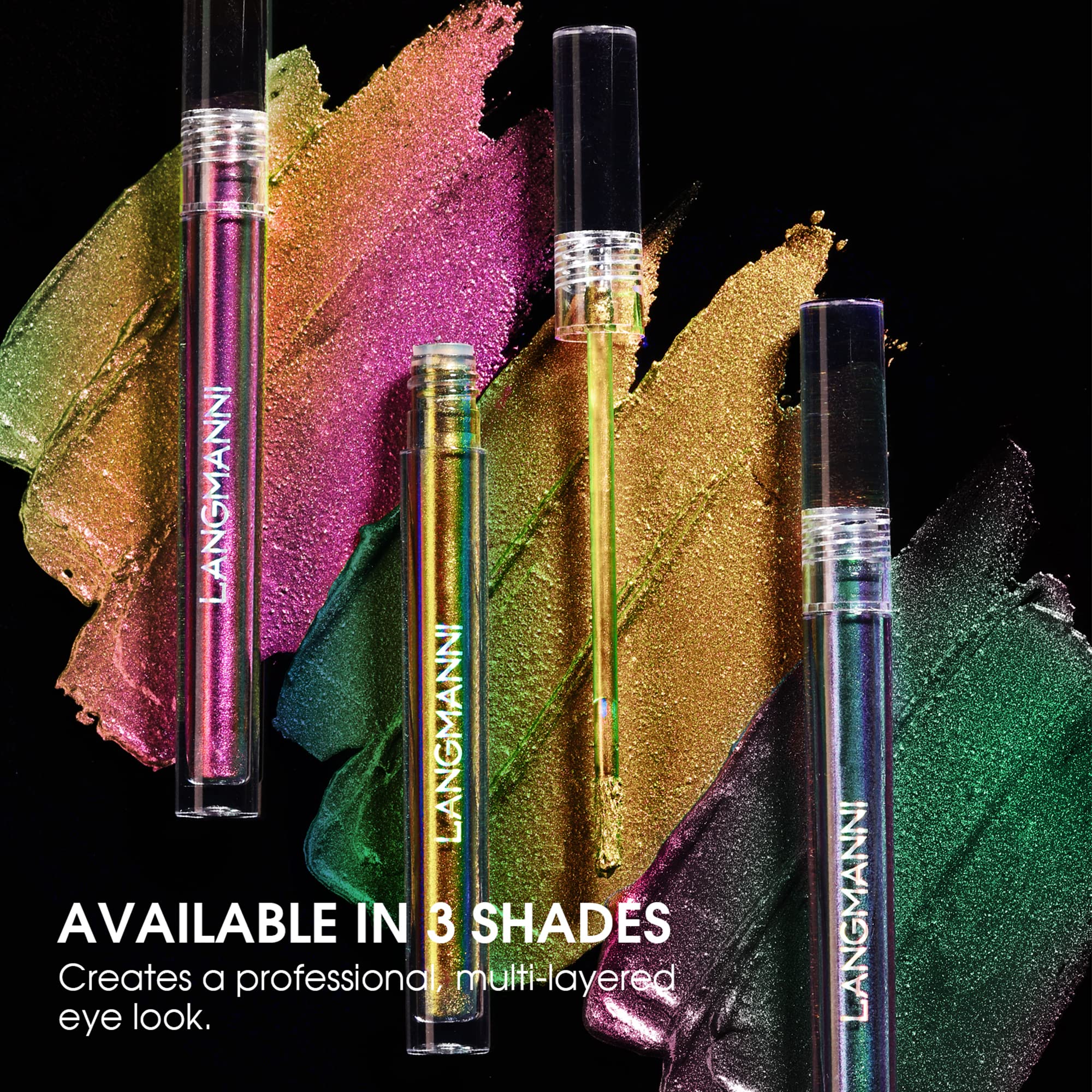 Wismee Chameleon Liquid Eyeshadow, Duochrome Metallic Eyeshadow, Long-lasting Intense Color Shifting Eyeshadow, Smooth Highly Pigment Eyeshadow, 1