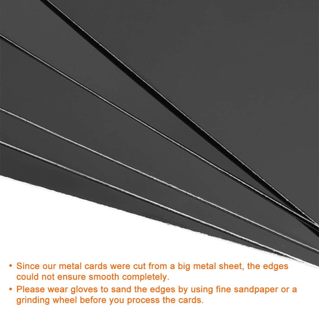 uxcell Blank Metal Card 66x45x0.3mm Painted Aluminum Plate for DIY Laser Printing Engraving Black 10 Pcs