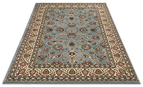 Well Woven Barclay Sarouk Light Blue Traditional Area Rug 6'7" x 9'6"