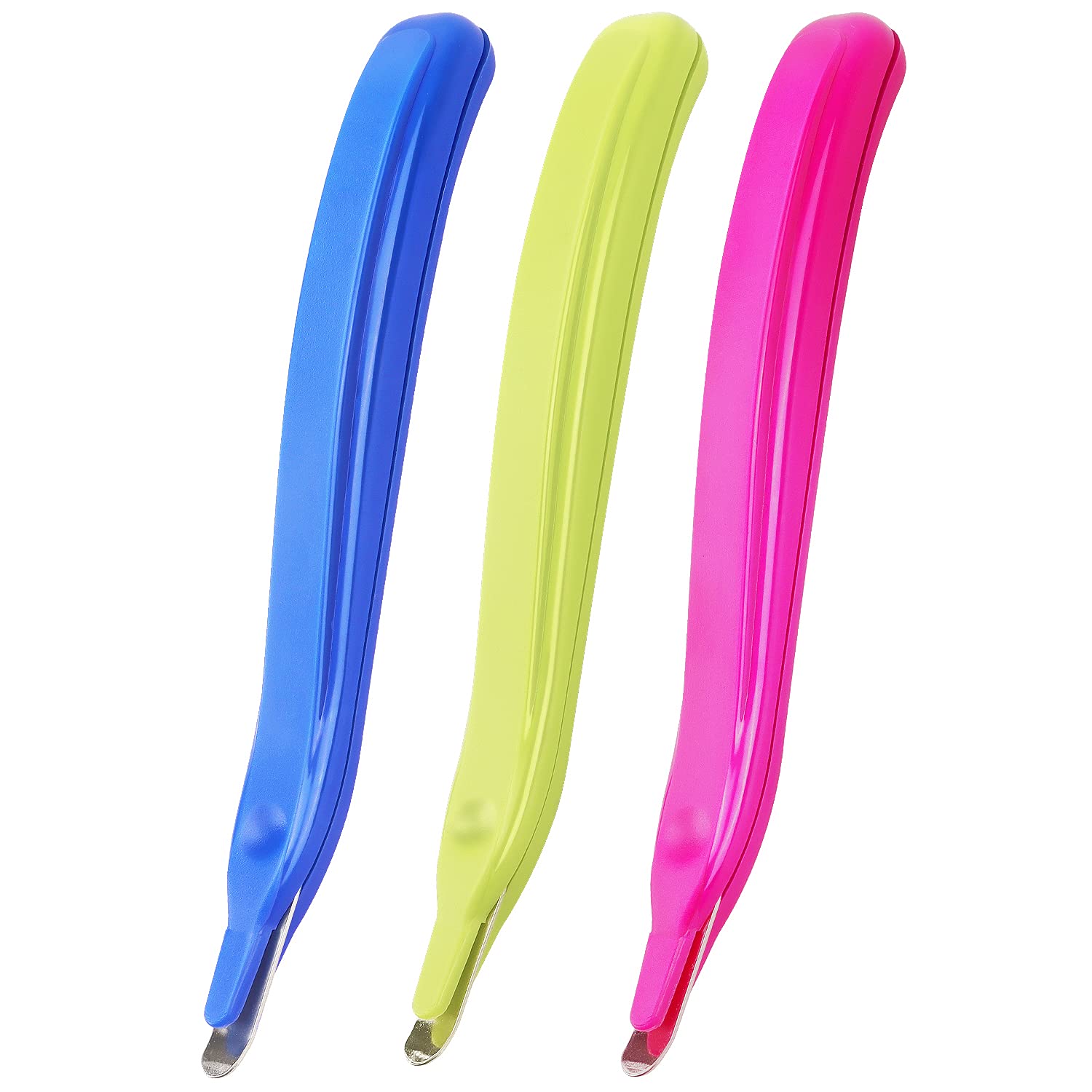 ZZTX 3 PCS Professional Magnetic Staple Remover Puller Rubberized Staples Remover Staple Removal Tool for School Office Home(Blue, Rose, Green)