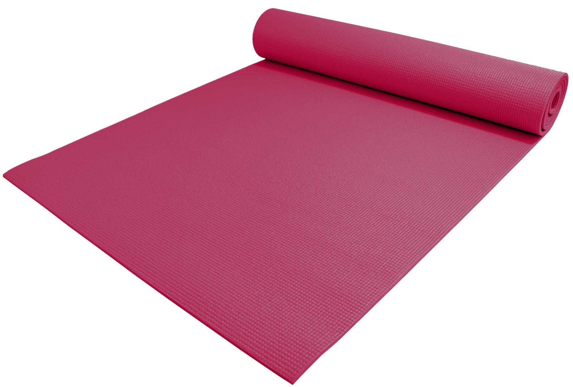 YogaAccessories 1/4" Thick High-Density Deluxe Non-Slip Exercise Pilates & Yoga Mat, Maroon