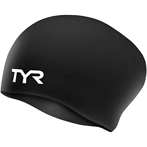 TYR Long Hair Cap, Black/Pink