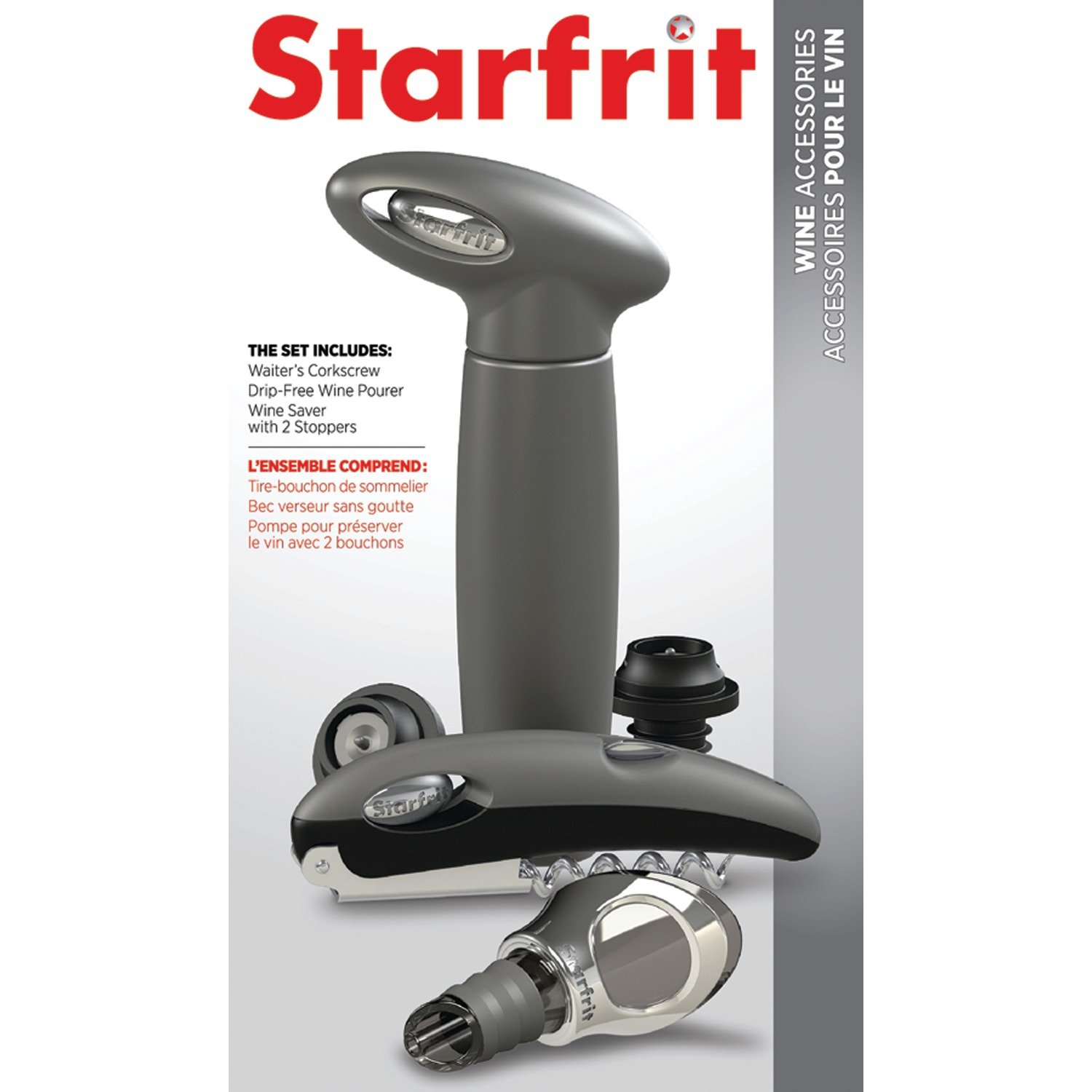 Starfrit T94245 3-piece Wine Accessory Kit