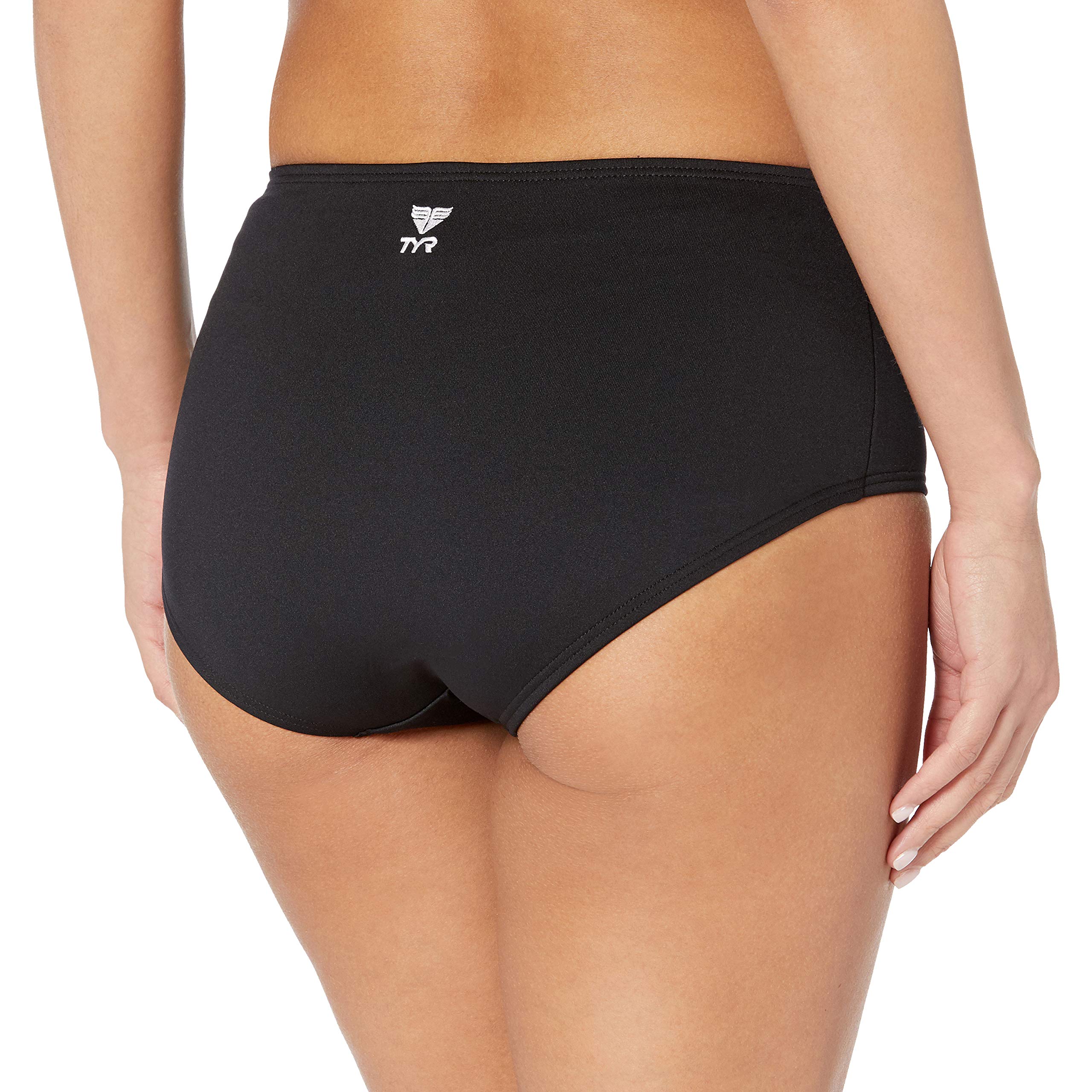 TYR Sport Competitor High Waist Bottom, 10, Black