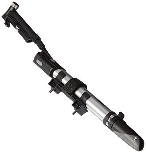Topeak Mini Morph Pump with Gauge , Black, Silver, 26.5 x 5 x 2.8 cm / 10.4” x 2.0” x 1.1”