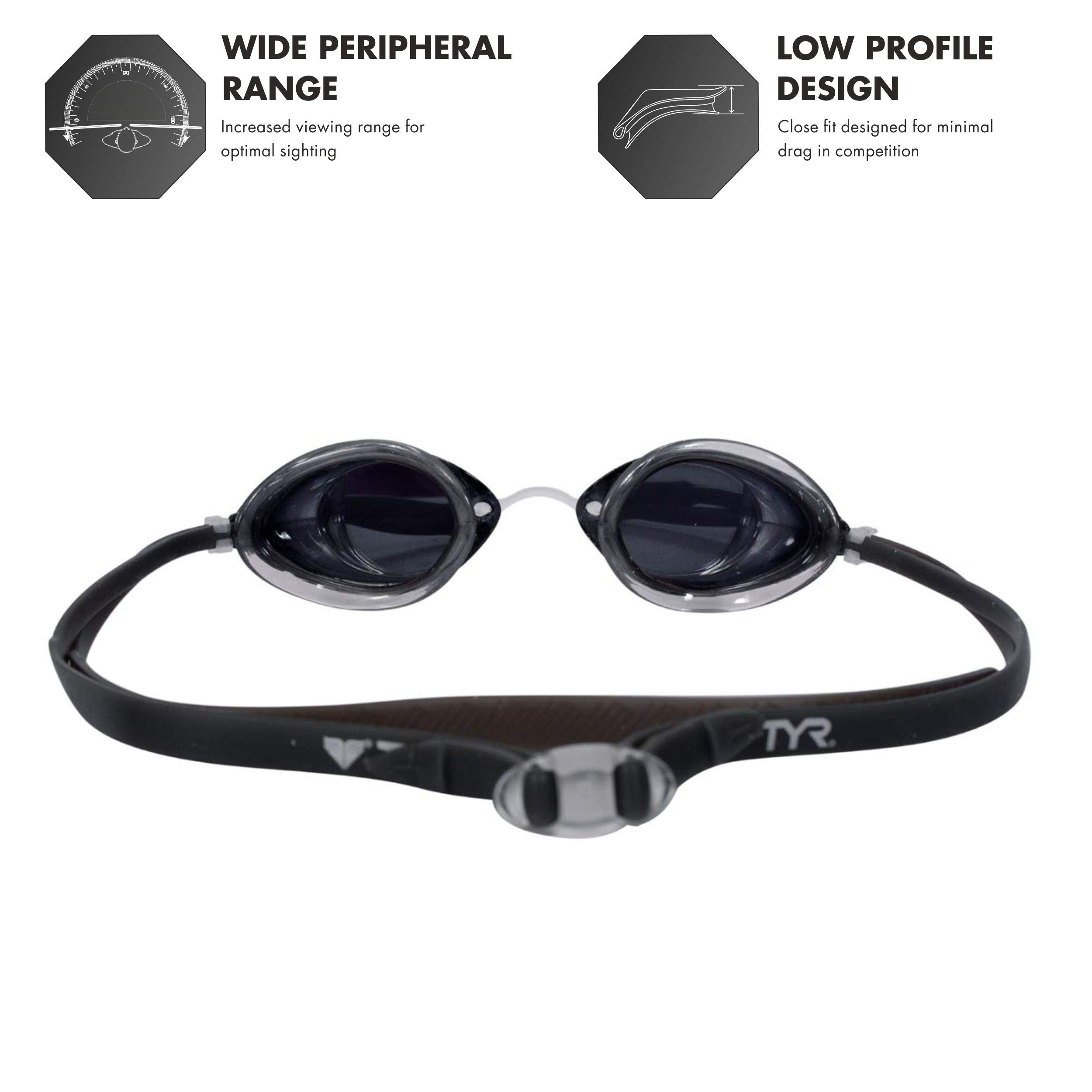 TYR Tracer Junior Racing Metallized Goggle (Blue Ice Metallic)
