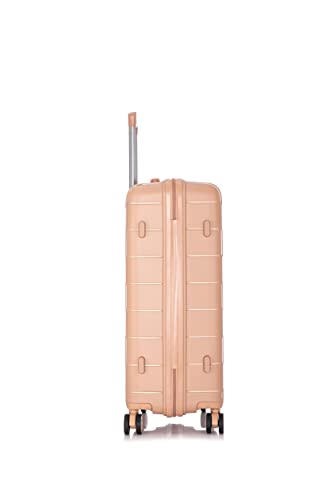 Rockland Vienna Hardside Luggage with Spinner Wheels, Champagne, 3-Piece Set (20/24/28)