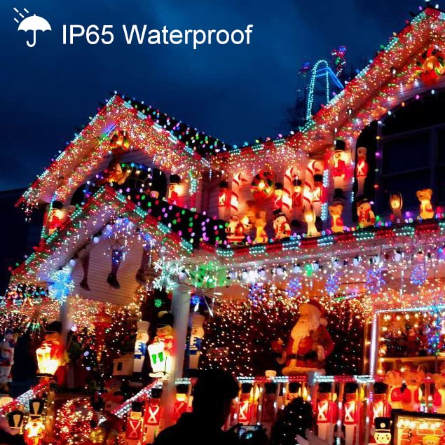 Toodour Battery Christmas Lights, 68.9ft 200 LED Christmas String Lights with 8 Twinkle Modes, Timer, Waterproof Battery Operated String Lights for Home, Party, Holiday, Christmas Decor - Warm White