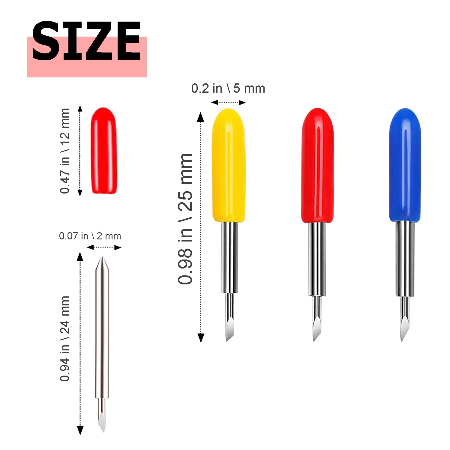 THANMAO 40 Pcs Replacement Blades Compatible with Explore Air 2/Air 3 /Maker/Maker 3 Cutting Machines - includ 10PCS Fine-Point Blades, 20PCS Standard Blaeds and 10PCS Deep Cutting Blades