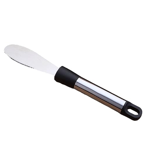 WISELADY Spatulas with Serrated, butter knife, Heat-Resistant Spatulas, Cheese Spreader Jam Butter Spreaders Cream Knife, BPA Free and Dishwasher Safe (Black)