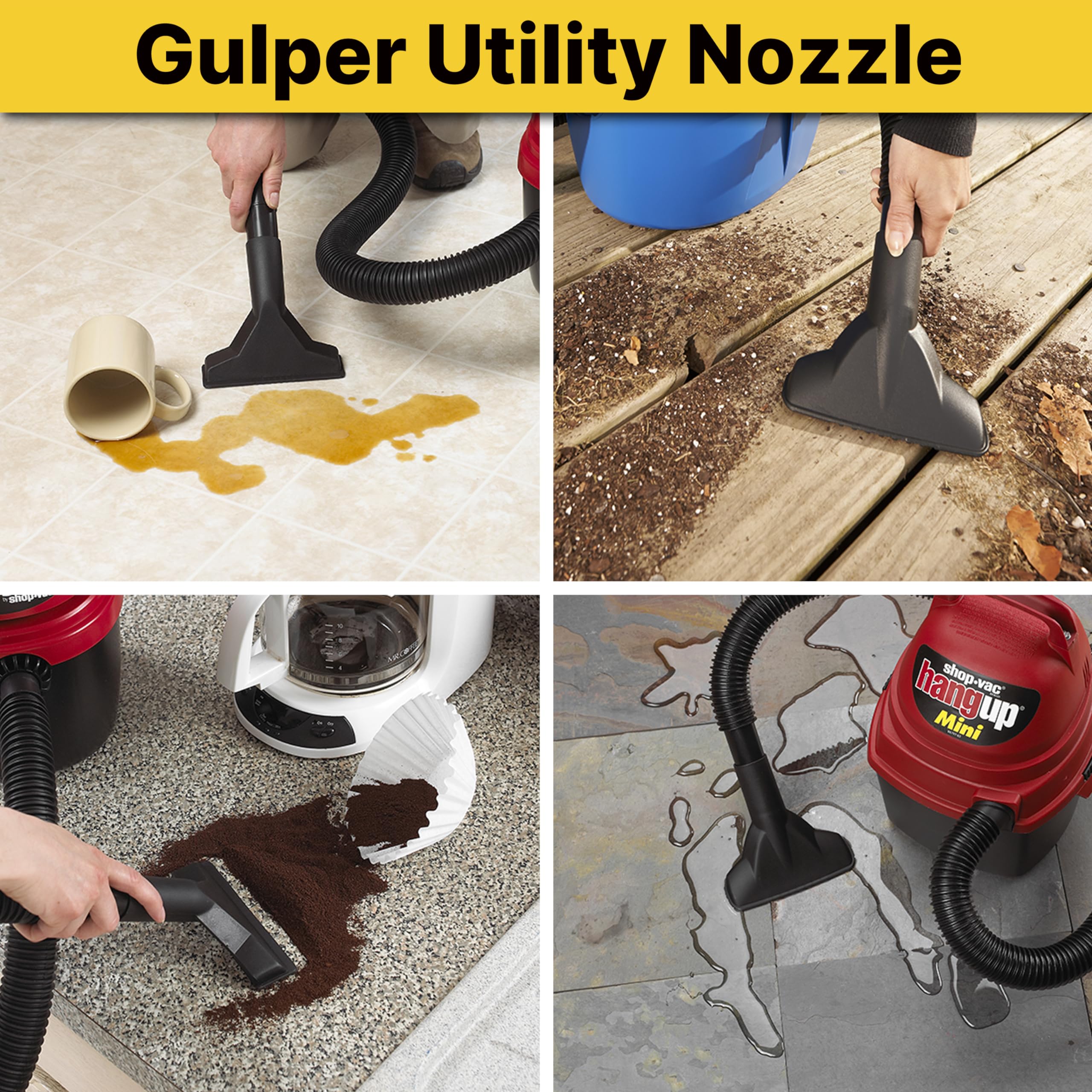 Shop-Vac 9064333 Cleaning Kit, 1.25 Inch Diameter, Includes Gulper Tool, Round Brush and Crevice Tool, (1 Pack)