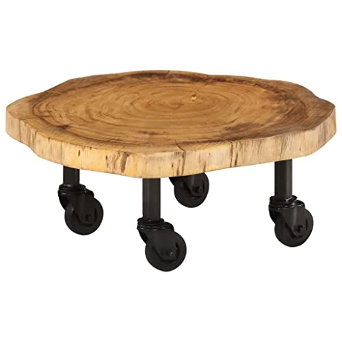 QJBSAVVA Coffee Table 23.6"x21.7"x9.8" Solid Acacia Wood,Entrance Table Tray Tables Center Table Low Table Suitable for Meeting Rooms, Reception Rooms, Offices