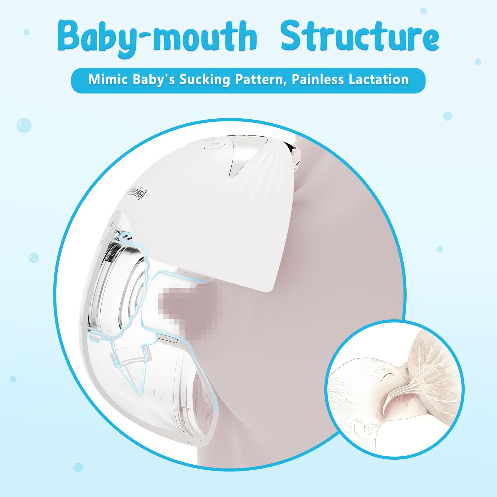 Wearable Breast Pump Hands Free, Electric Breastfeeding Pump with Massage Model& 12 Levels Adjustable Suction, Low Noise Painless Pumps with 19/21/24mm Flanges