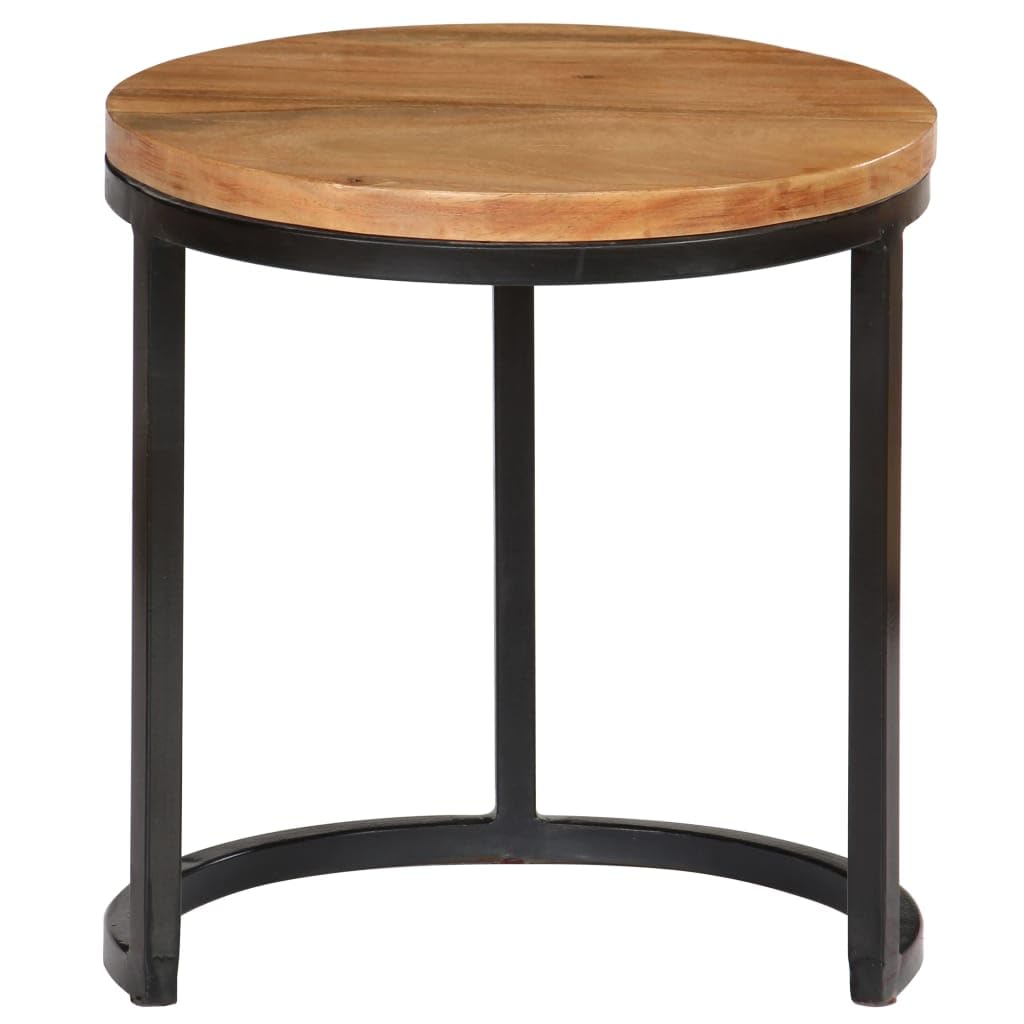 QJBSAVVA Coffee Table Set 3 Pieces Solid Acacia Wood Sheesham Finish,Entrance Table Tray Tables Center Table Low Table Suitable for Meeting Rooms, Reception Rooms, Offices
