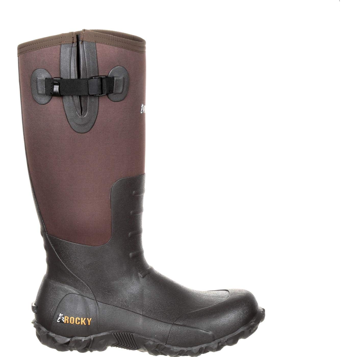 ROCKY Core Brown Rubber Waterproof Outdoor Boot Size 9(M)