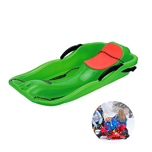 Yimeezuyu Snow Sled Kids Toboggan Downhill Pull Sled Sand Grass Skiing Snowboard Boat Sleigh for Unisex Kids Adults