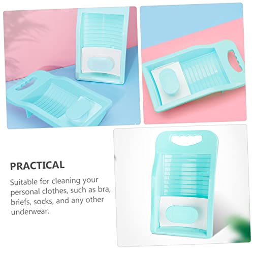 Zerodeko 4 Pcs Small Washboard Laundry Board Washboard for Hand Washing Clothes Bra Washboards Socks Mini Washboard Small Handle Household Laundry Tool Pp Household Items Child Manual