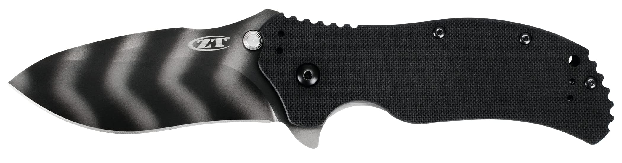 Zero Tolerance 0350TS; Folding Pocket Knife;6.2OZ. & Smith’s PP1 Pocket Pal Knife Sharpener Preset Carbide & Ceramic Stone Sharpeners Fold-Out Diamond Coated Rod Outdoor Hunting Knife & Hook Sharpener