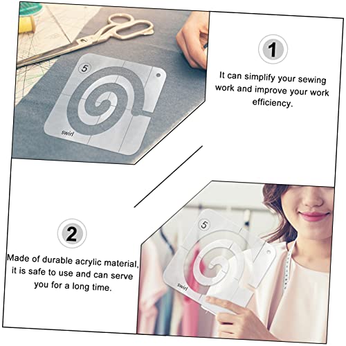 VILLCASE 1pc Sewing Patch Ruler Quilting Fabric Sewing Ruler Sewing Sampler Sewing Tools Stencils for Embriodery Template Cutting Table for Sewing Room Clothing Ruler Acrylic Manual