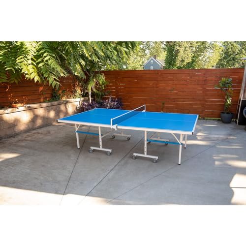 STIGA XTR Professional Outdoor Table Tennis Tables β All Weather Aluminum Waterproof Outdoor or Indoor Design with Net & Post - 10 Minute Easy Assembly Ping Pong Table with Compact Storage