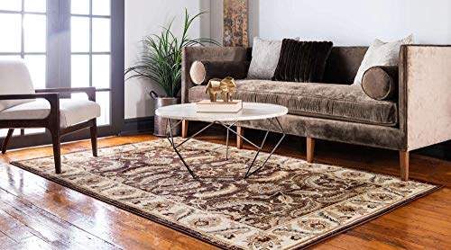 Unique Loom Voyage Collection Traditional Oriental Classic Intricate Floral Design Area Rug (2' 2 x 3' 0 Rectangular, Brown/Gold)