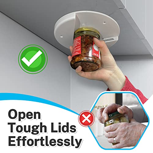 Yashion Under Cabinet Jar Opener for Weak Hands,2023 New Open Jars w/ Ease-Jar Opener for Seniors w/ Arthritis,Opener-Can Openers for Seniors w/ Arthritis Kitchen Top Gadgets (With Anti-Slip Mat1)