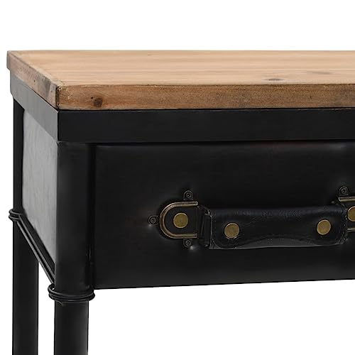 QJBSAVVA Console Table with Castors 39.4"x13"x31.5" Solid Wood Fir,Large Space Dresser Entry Tables Narrow end Table Couch Table Suitable for Home, Office, Bedroom, Meeting Room