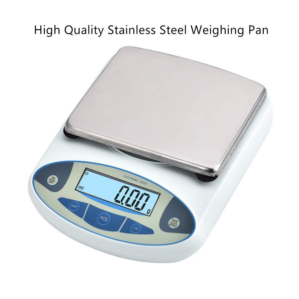 TOPSCA Analytical Lab Scale,(5000g,0.01g) g Accurate Electronic Balance Scale Gram Scale Laboratory Balance, Digital Kitchen Balance Scale Jewelry Gold Scale 110V
