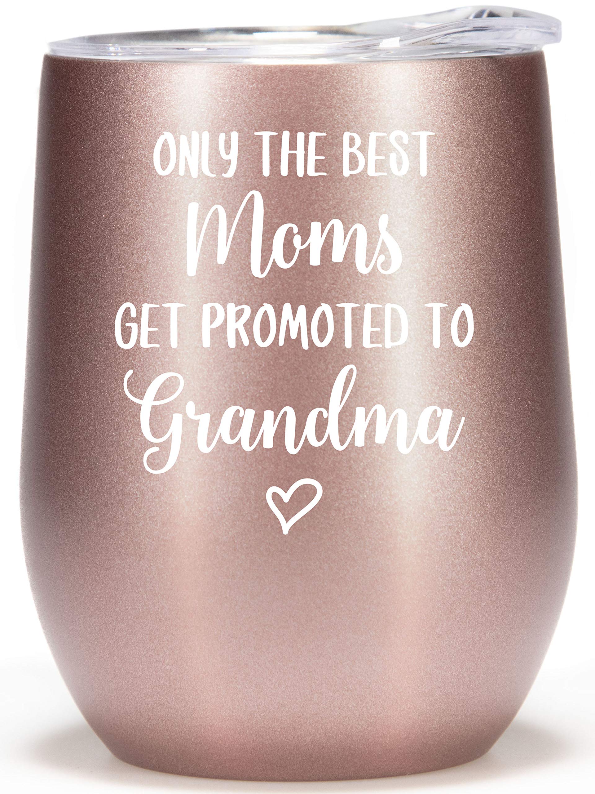 Violet and Gale Grandma to Be Gifts New Grandma 12oz Wine Glass Tumbler First Time Grandmother Announcement Gift Promoted to Grandma Coffee Mug