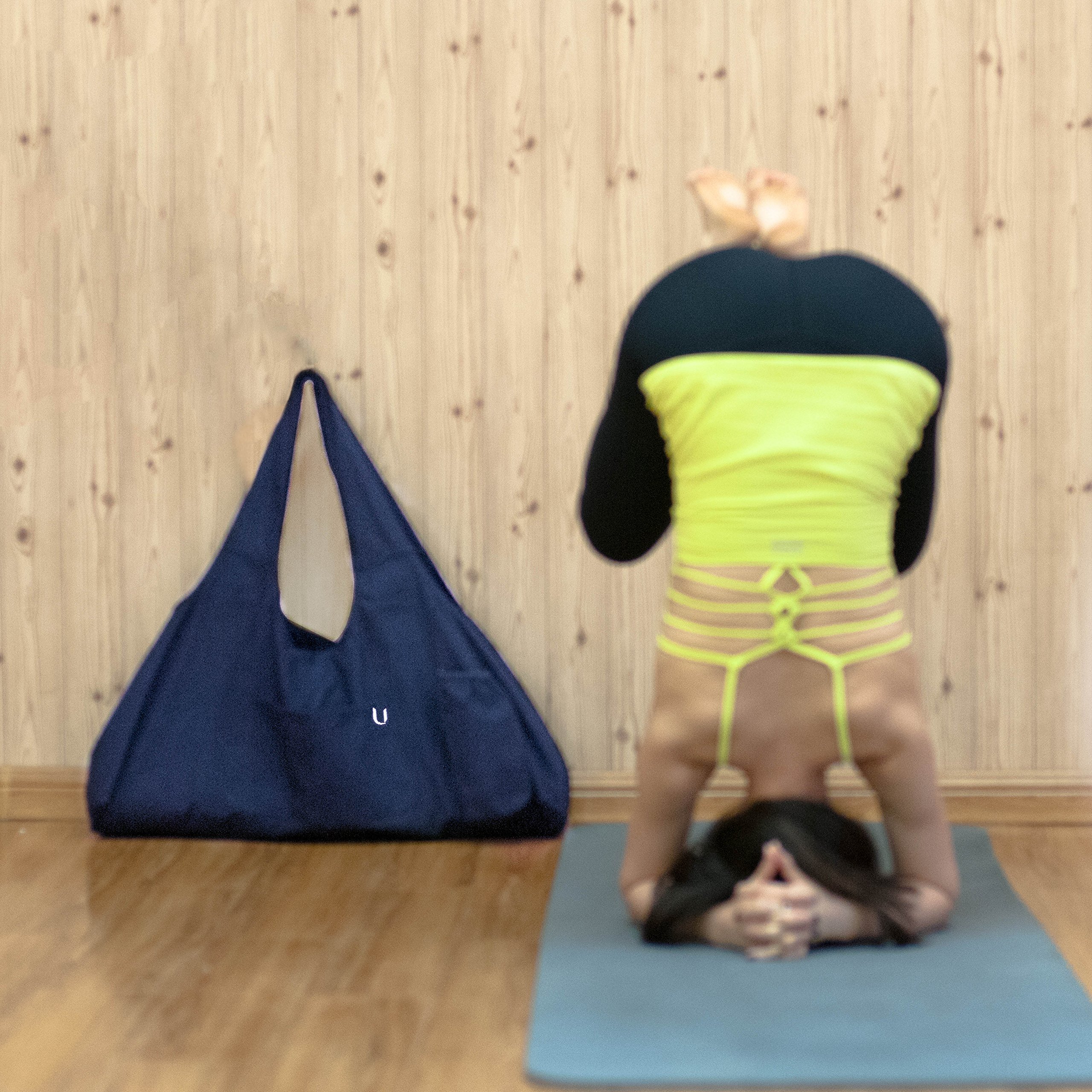 Uhawi Yoga Mat Bag Large Yoga Mat Tote Sling Carrier with 4 PocketsFits All Size Mats With Multi-Functional Storage Pockets Light And Durable(With Yoga Mat Carrying Strap) (Dark blue)