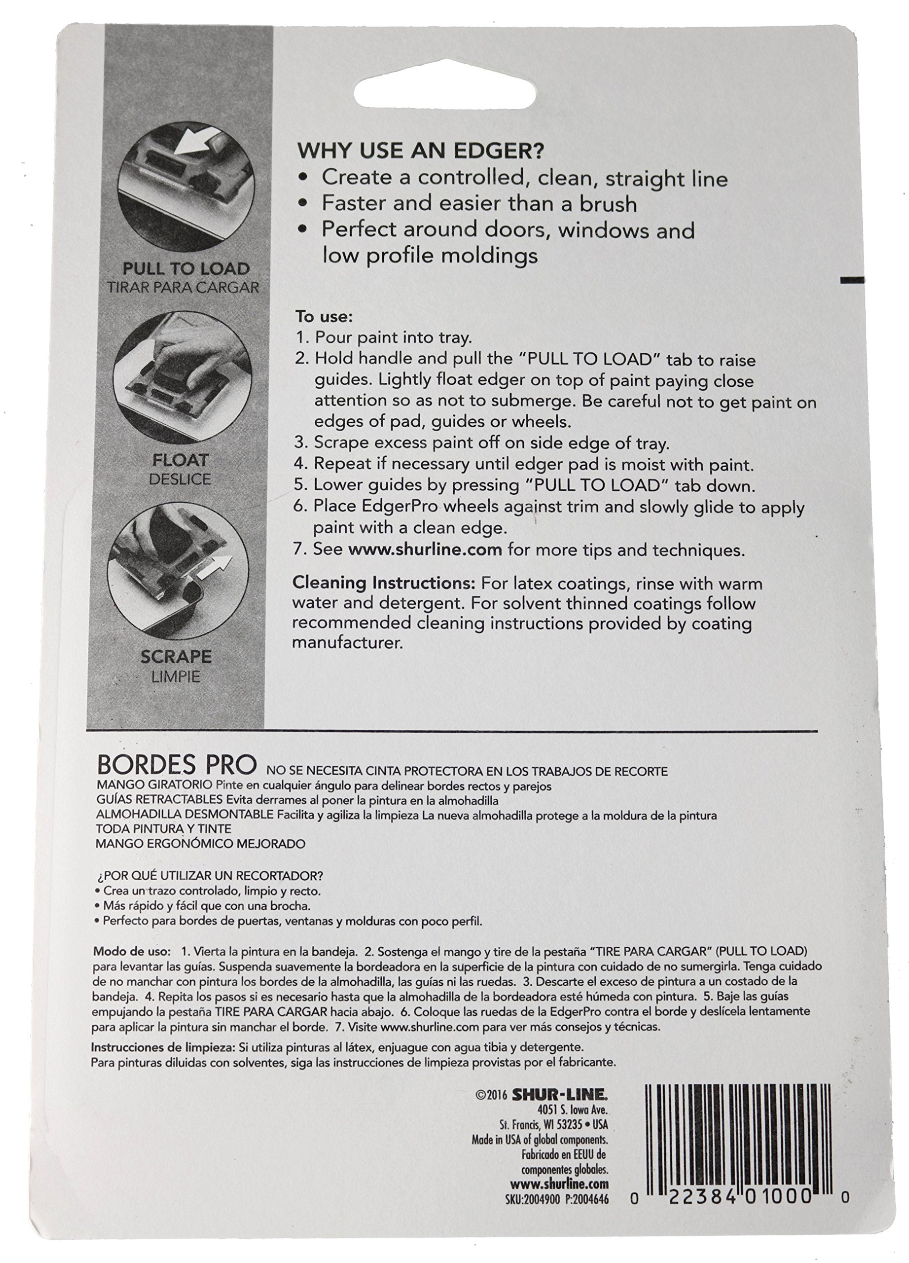 Shur-Line 2006561 Paint Edger Pro with Two Pack of 2001044 Painter’s Pad Refills