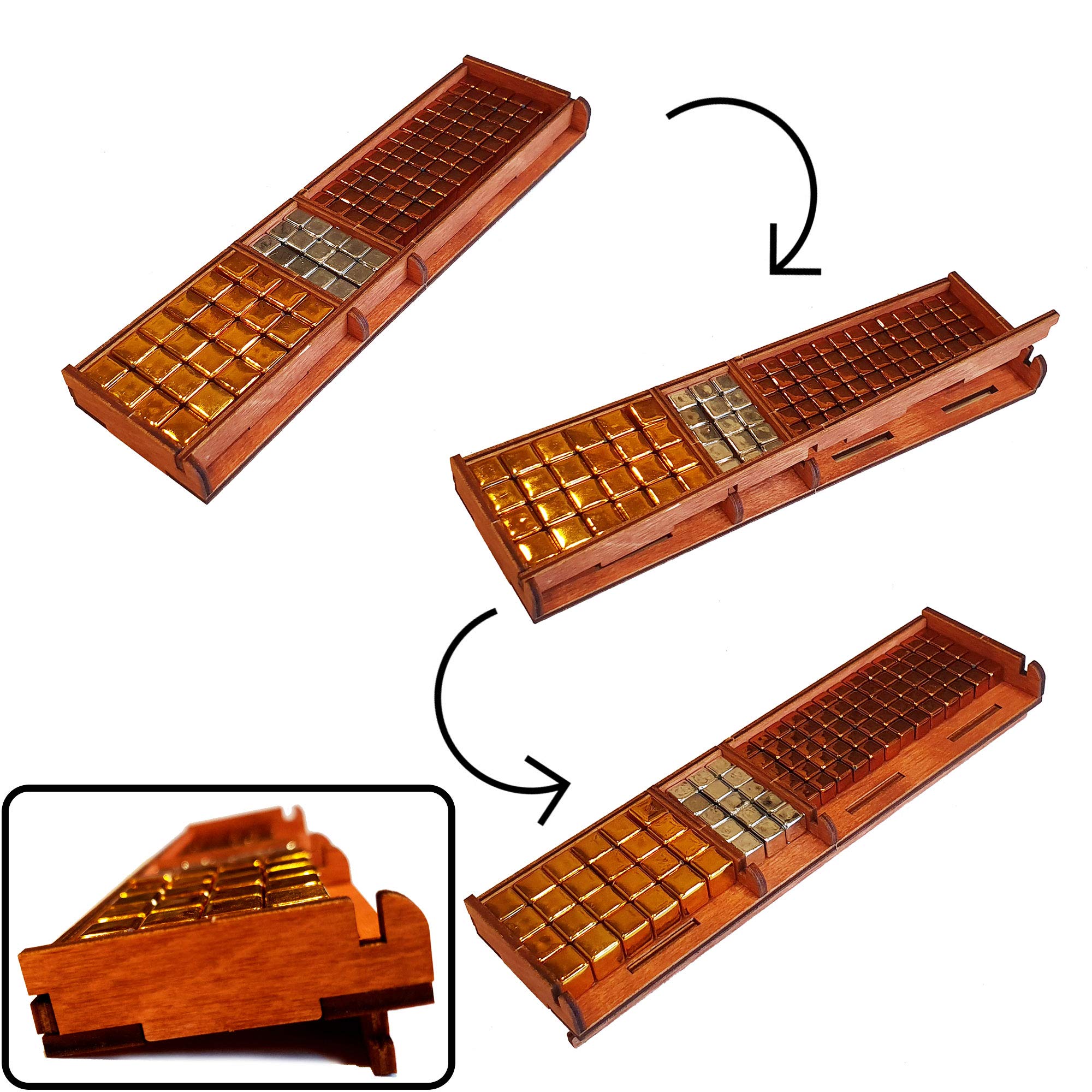 SMONEX Wooden Organizer Compatible with Terraforming Mars Board Game - Box Suitable for Storage All Mars Terraforming Expansion - Kit Token Box Card Insert