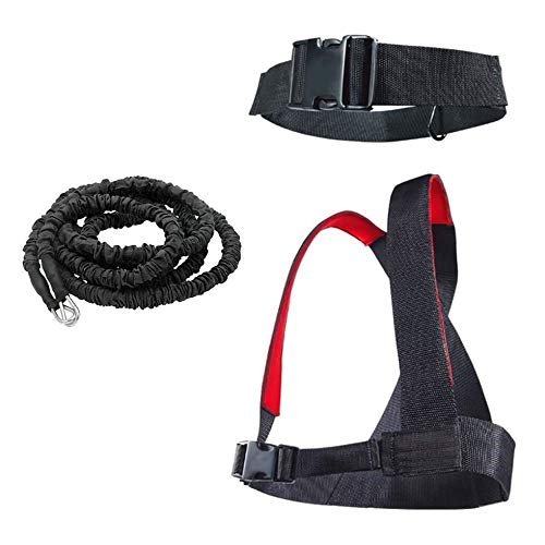 YNXing Dynamic Resistance Trainer Acceleration Speed Cord for Resistance Training to Improve Strength, Power, and Agility 5m/2m Elastic Cord Set (6.6FT Set)