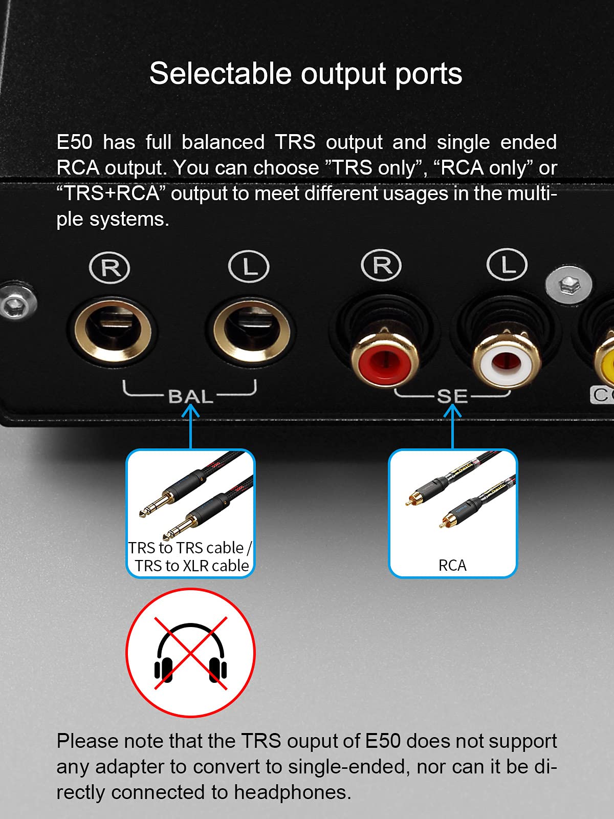Topping E50 MQA Full DAC ES9068AS XU216 32Bit/768kHz DSD512 PCM768kHz Decoder RCA TRS Ultra Low Noise Preamp (Black)