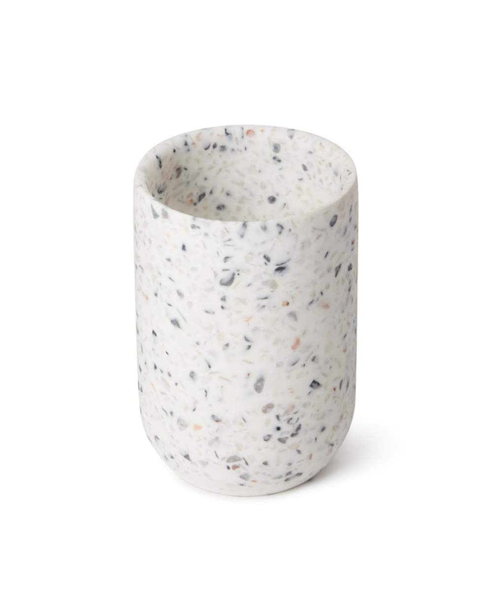 Umbra 1014019-1180 Junip Bathroom Accessories Tumbler-Modern Resin Holder and Organizer, Perfect for Holding Toothbrushes, Make-up Brushes and More, Terrazzo