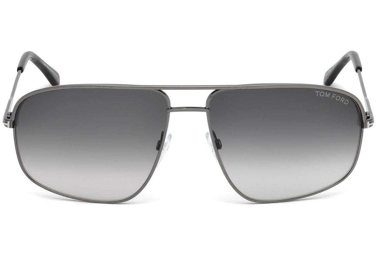 Tom Ford - JUSTIN FT 0467, Geometric, metal, men, RUTHENIUM/GREY SHADED(13B A), 60/14/140