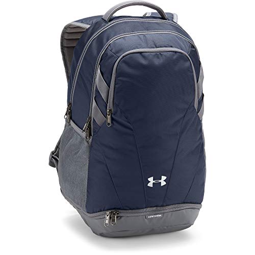 Under Armour Adult Team Hustle 3.0 Backpack , Midnight Navy (410)/Gray , One Size Fits All
