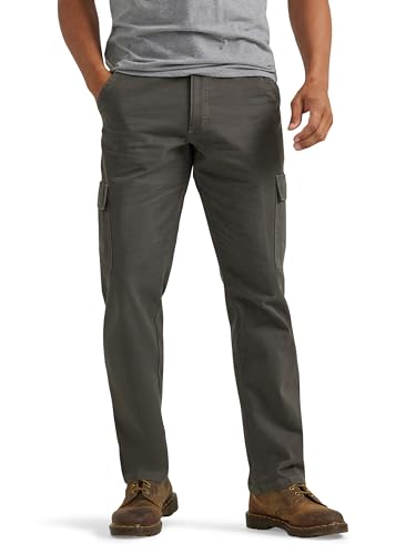 Wrangler Authentics Men's Twill Relaxed Fit Cargo Pant (Logan), Olive Drab, 35W x 32L