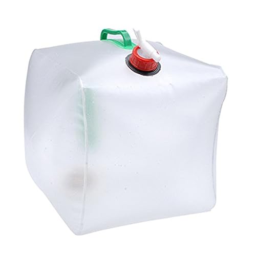 Unomor 2pcs 5 gallon water container water jug portable water kettle 20L water carrier bag water containers 5 gallon collapsible gallon water container clear kettle camping water storage